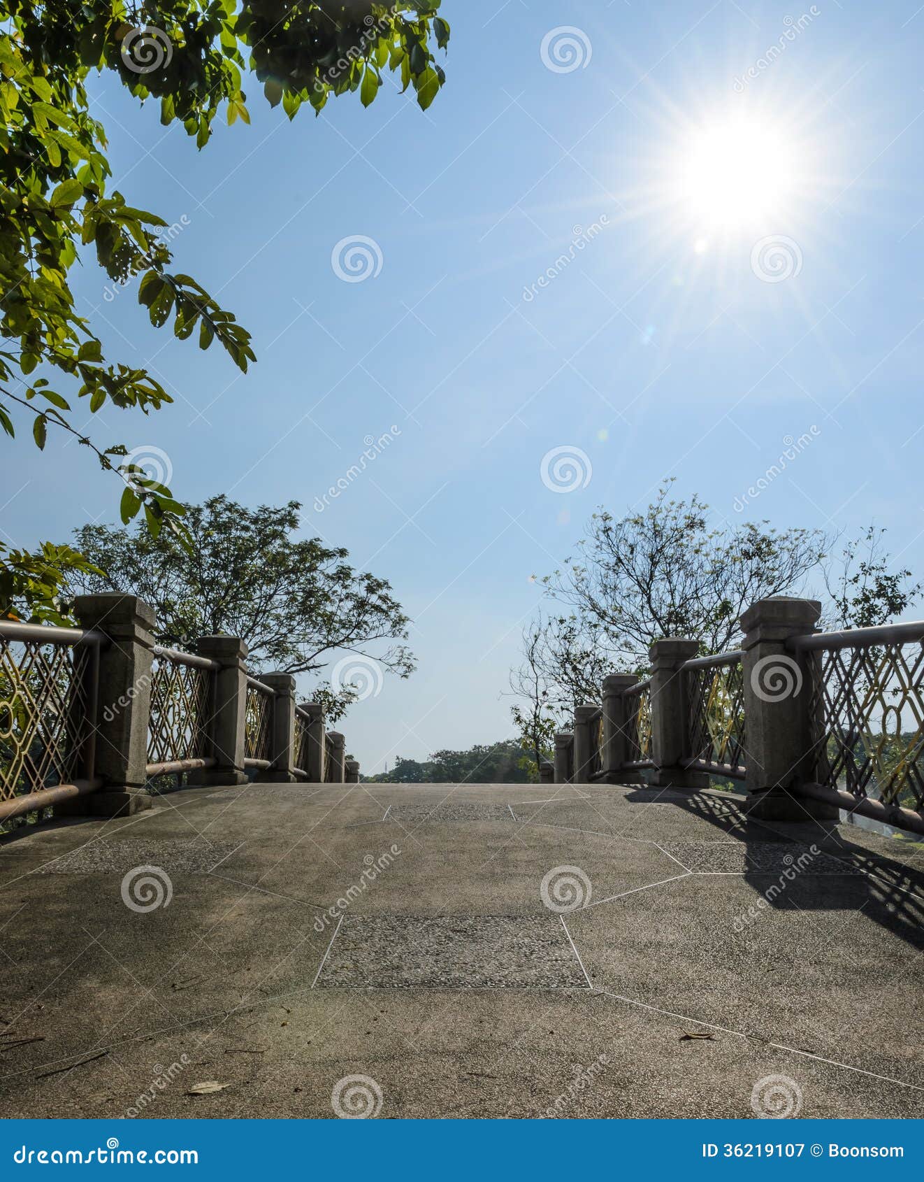 Bridge with sunlight stock image. Image of park, stone - 36219107