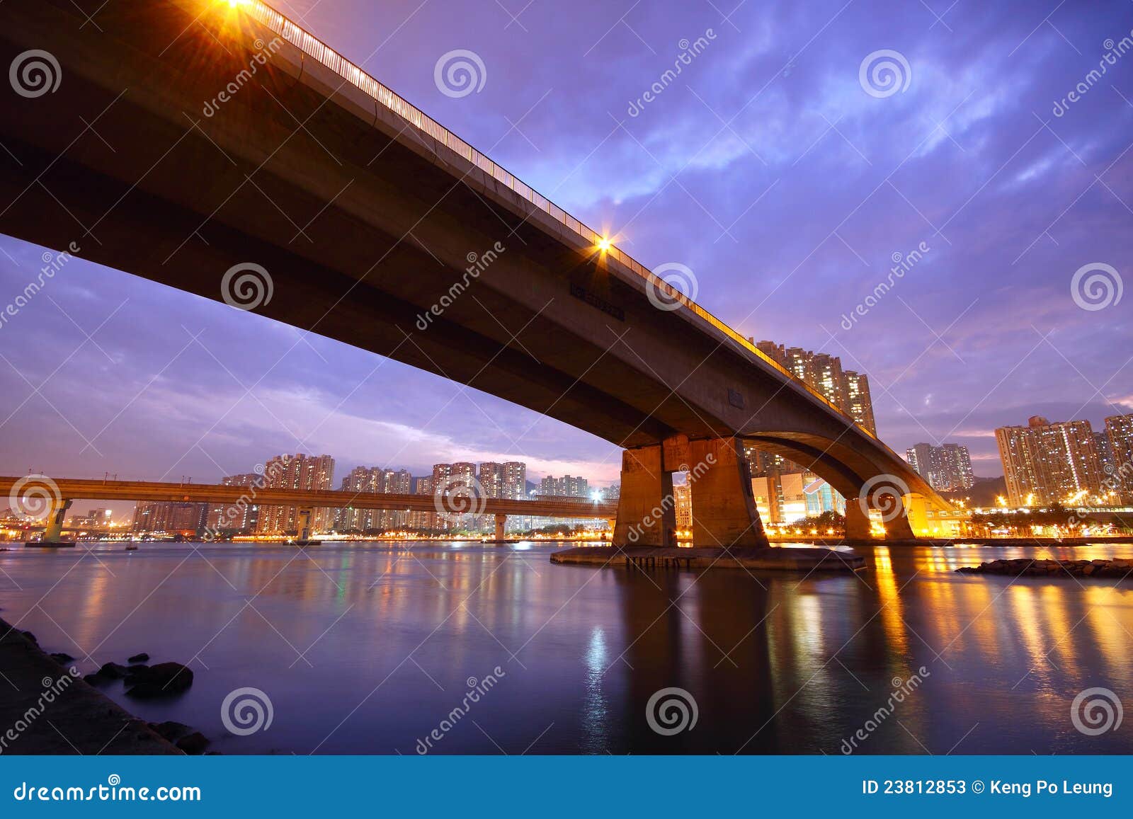 Bridge at sunset stock image. Image of landmark, city - 23812853