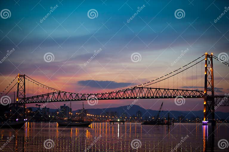 Bridge at Sunset stock photo. Image of city, landmark - 26336270