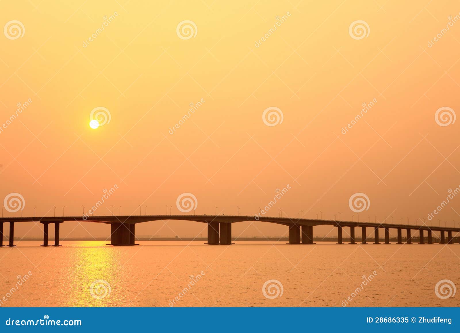 Bridge with sunset stock image. Image of water, sunset - 28686335