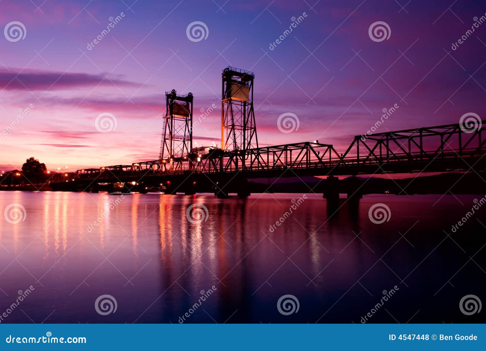 Bridge Sunset stock photo. Image of bridge, transport - 4547448