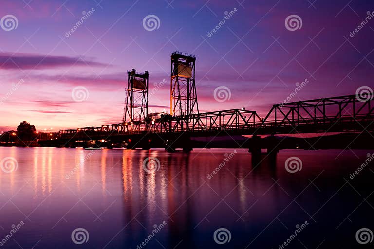 Bridge Sunset stock photo. Image of bridge, transport - 4547448