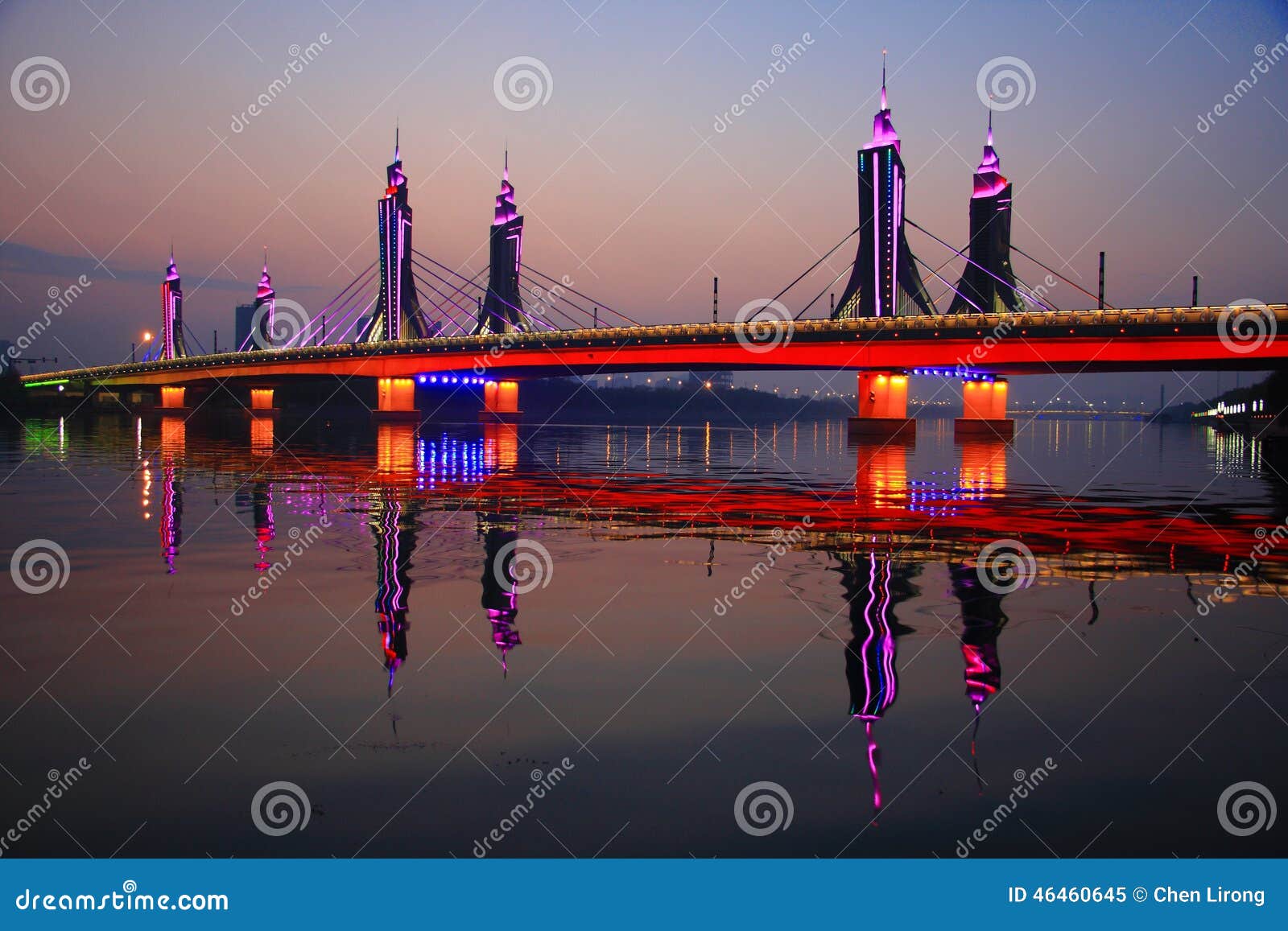 Bridge sunset stock image. Image of night, beijing, china - 46460645
