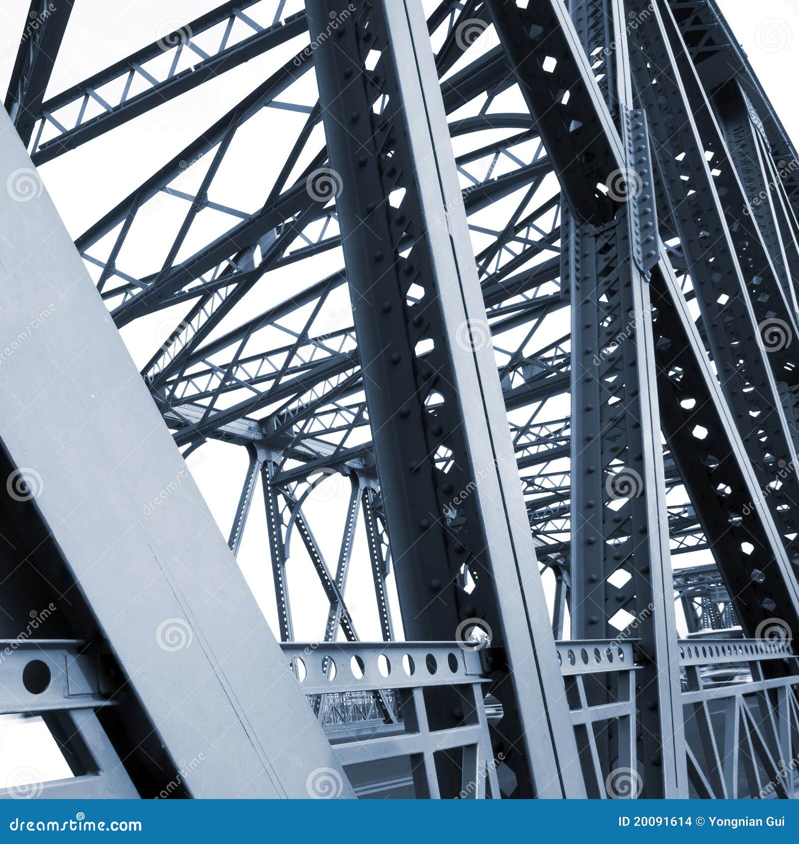 Bridge support beams stock photo. Image of cast, rivet - 20091614