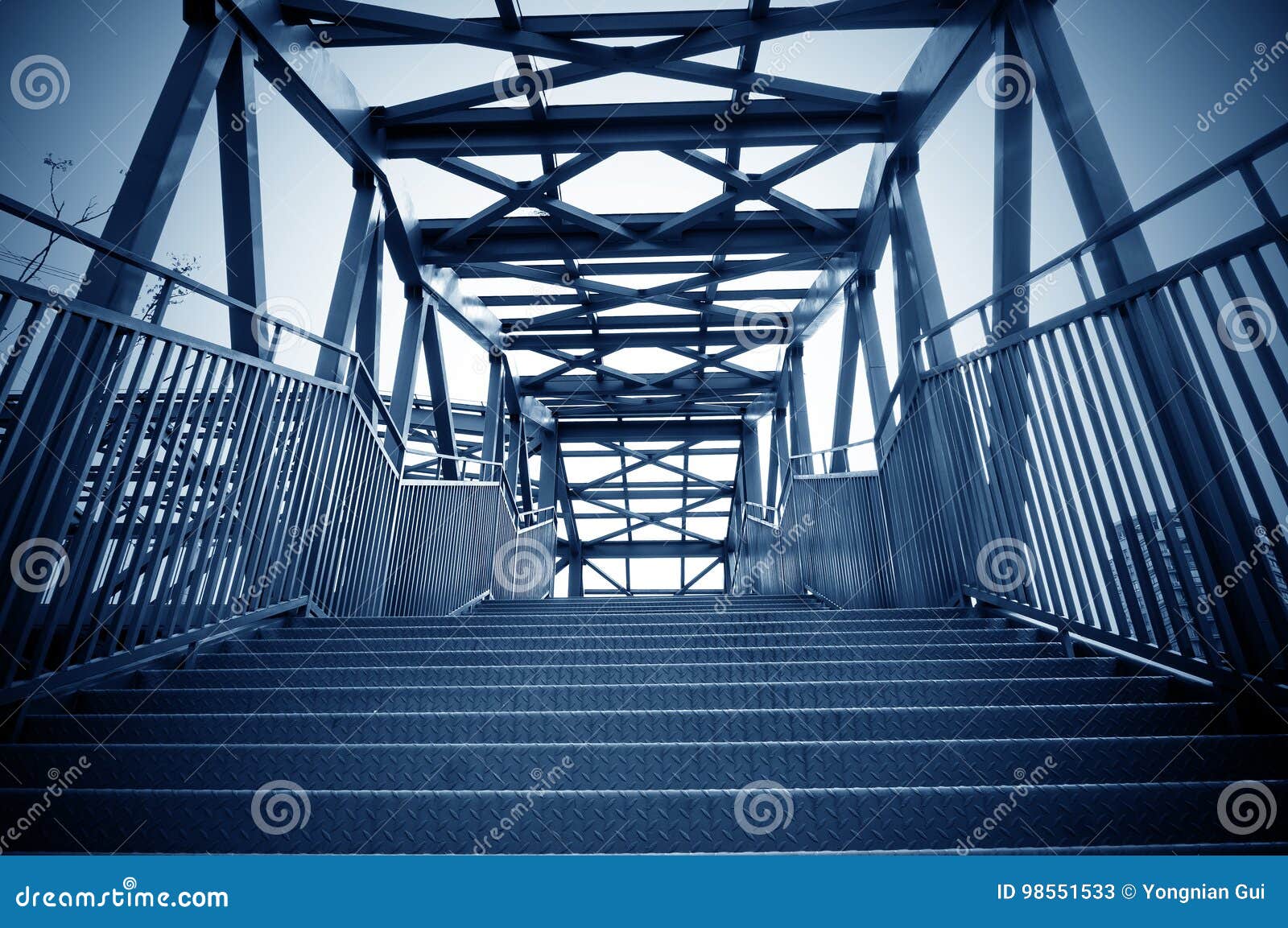 Bridge support beams stock image. Image of metal, steel - 98551533
