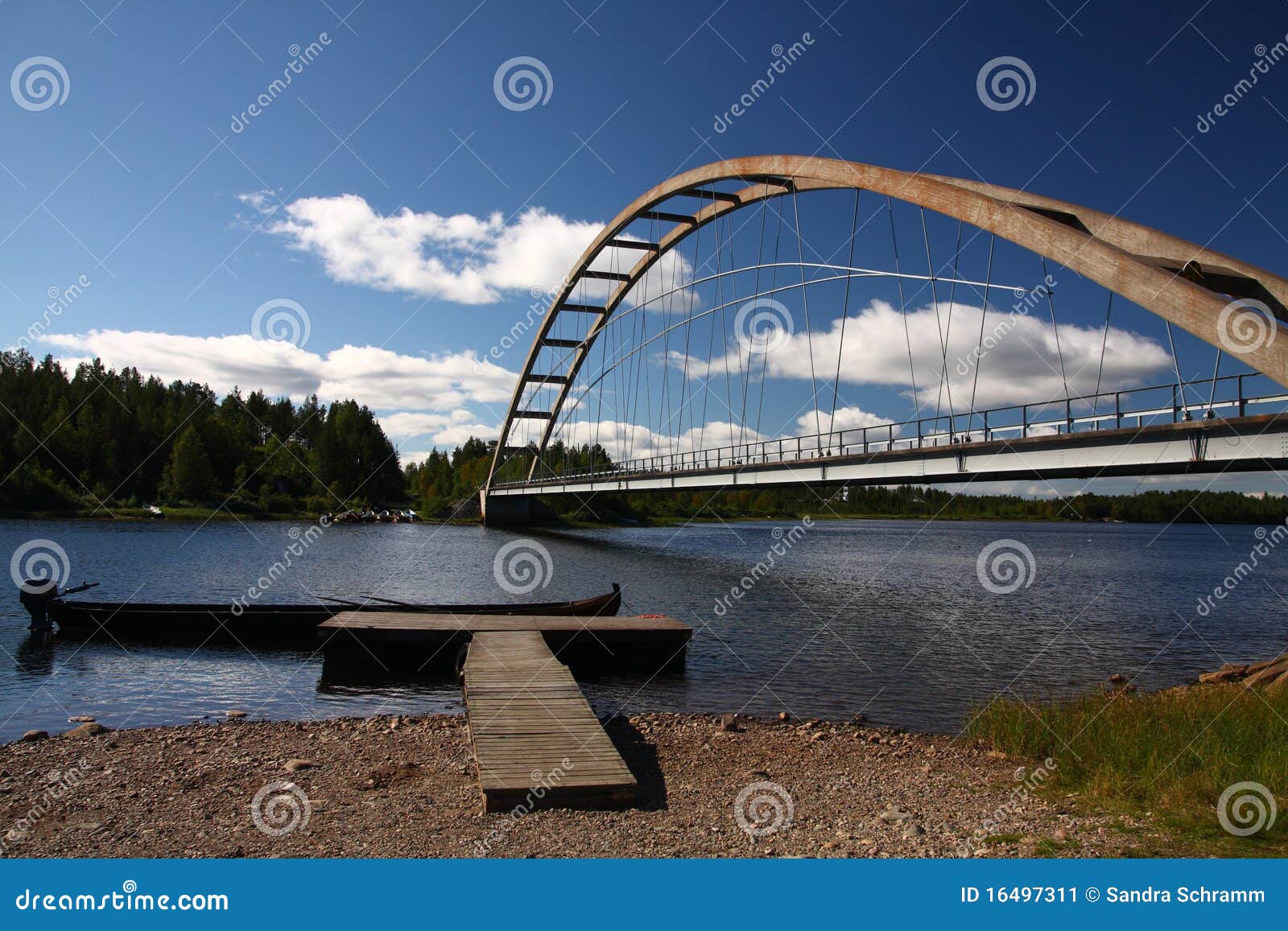 Bridge in Sweden stock image. Image of scenery, still - 16497311
