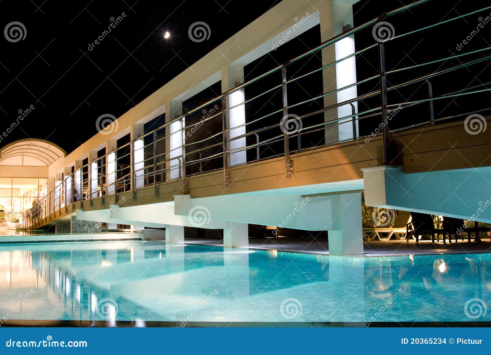 Bridge at Swimming Pool stock photo. Image of architecture - 20365234