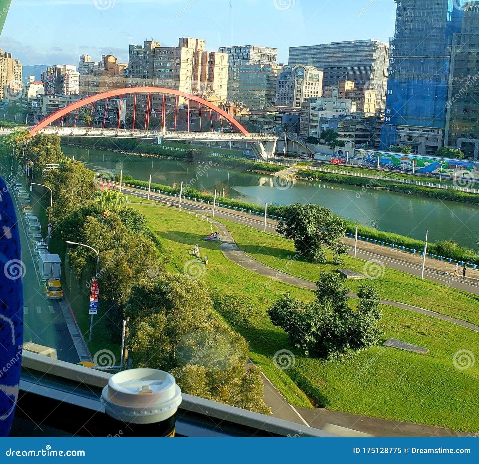 Bridge Taiwan Taipei Red River Stock Image - Image of taipei, bridge ...