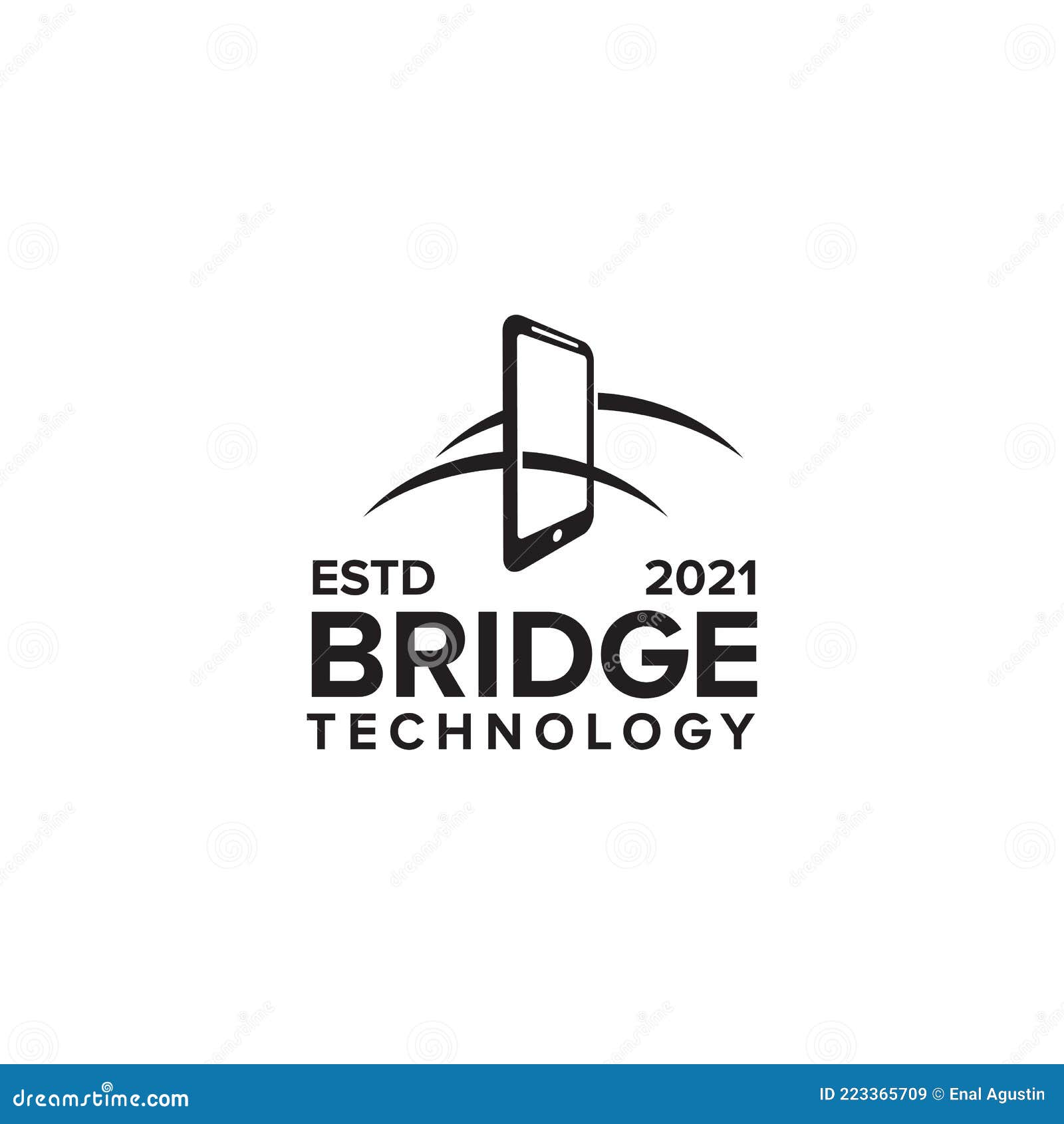 Bridge Technology Logo Design Template Stock Vector - Illustration of ...