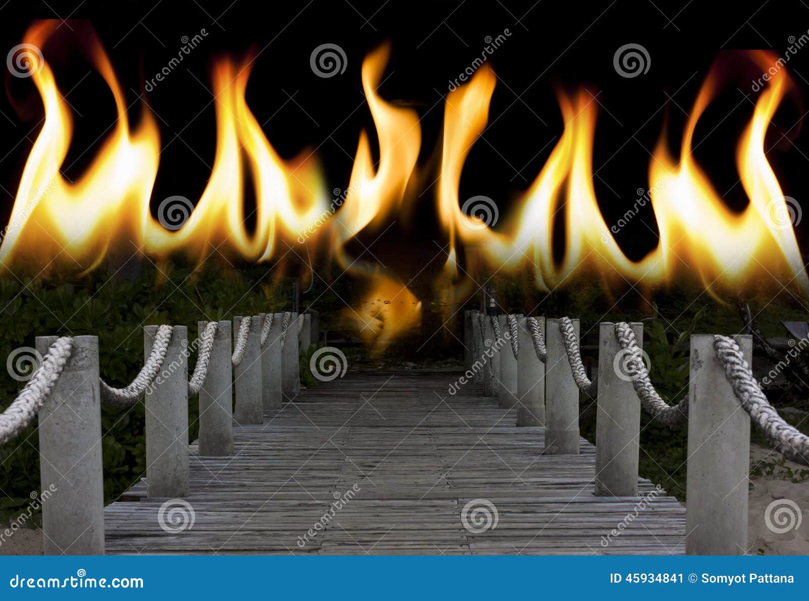 Bridge to the hell stock image. Image of flame, light - 45934841