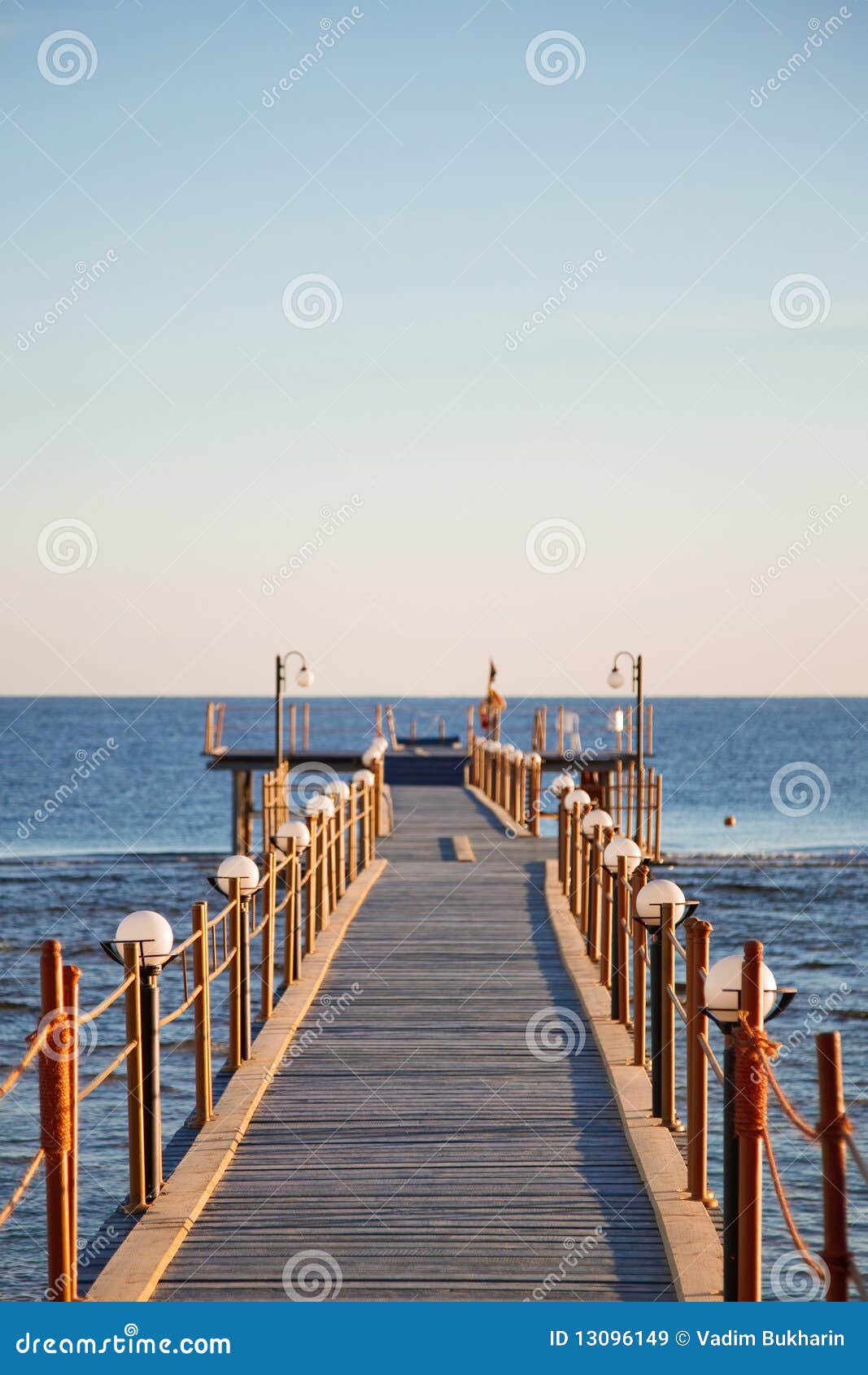 Bridge to sea stock image. Image of background, blue - 13096149