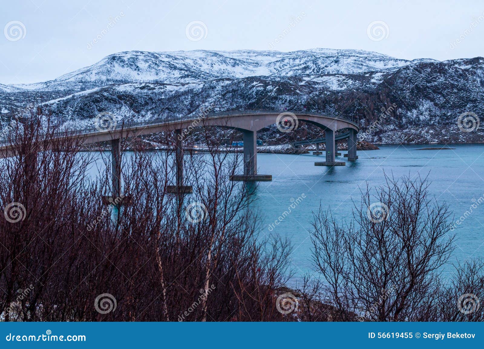 Bridge To Sommaroy Island in Norway Stock Image - Image of scenic ...