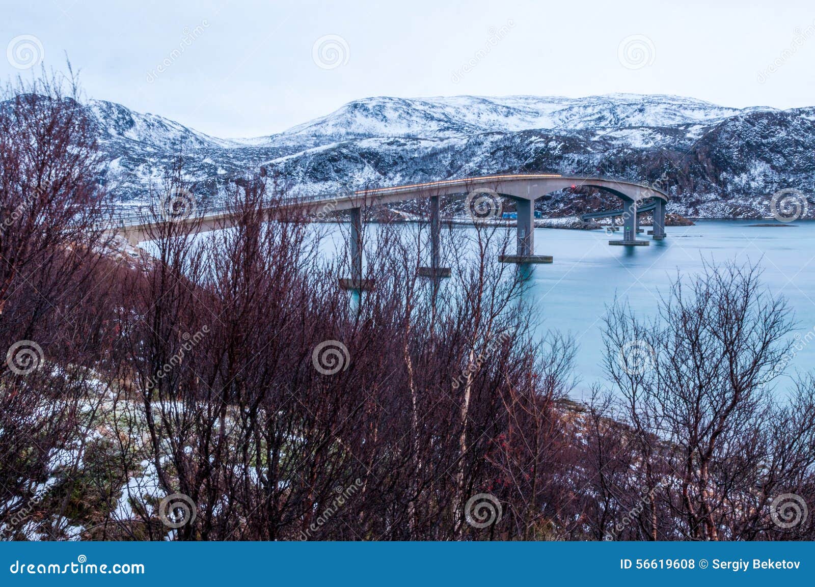Bridge To Sommaroy Island in Norway Stock Photo - Image of beautiful ...