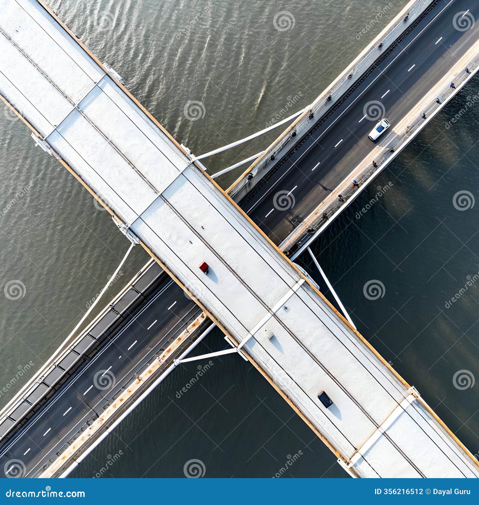 Bridge Top View Isolated on White Background Stock Illustration ...