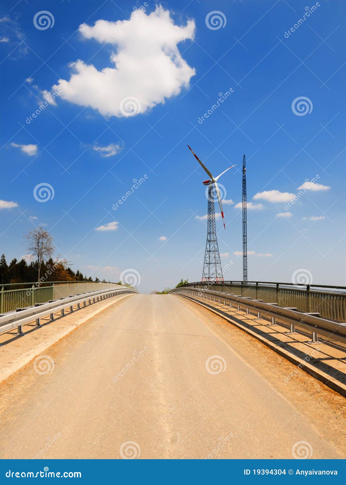 Bridge Towards Windmill Under Construction Stock Photo - Image of ...