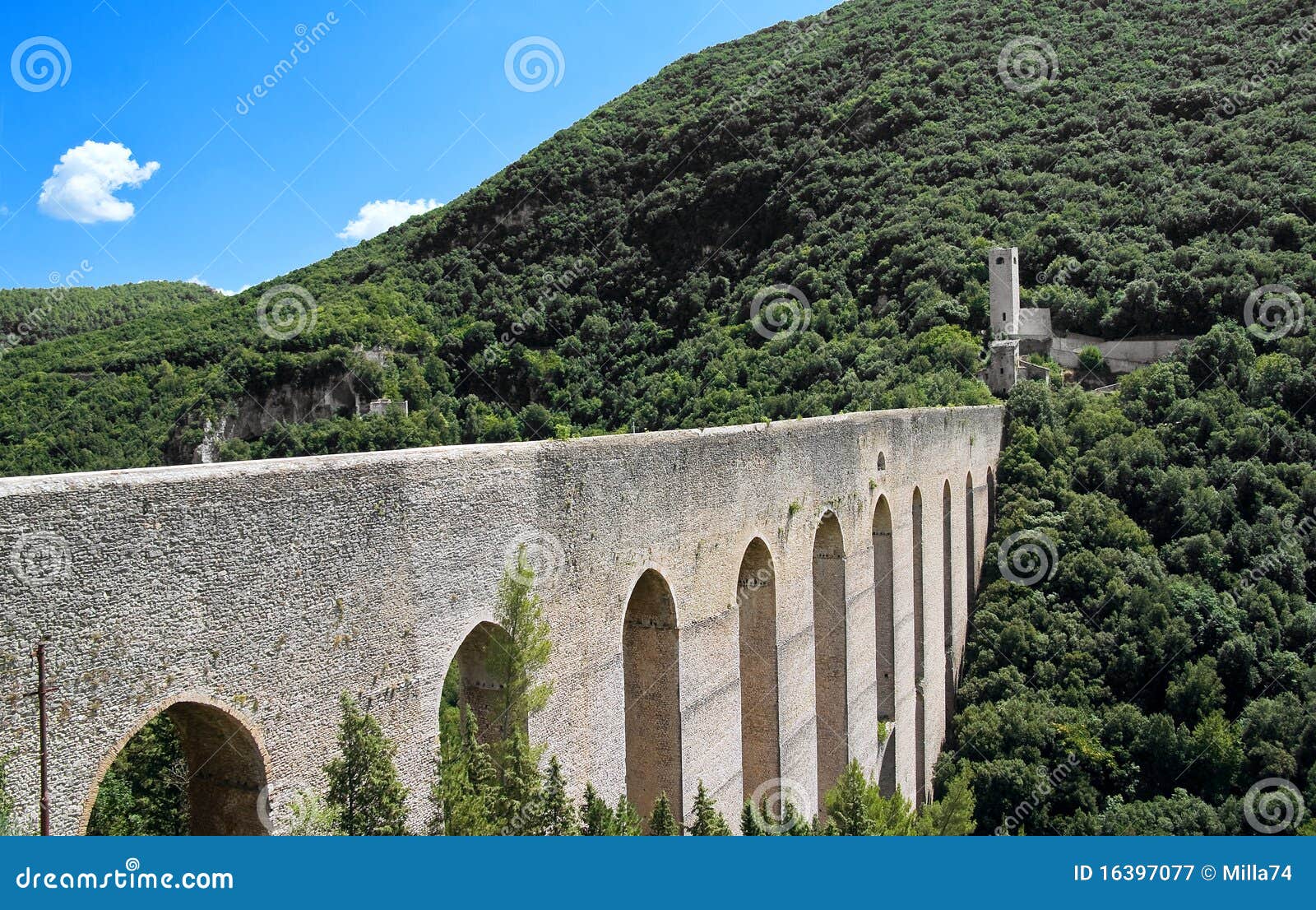 Bridge of Towers. Spoleto. Umbria Stock Image - Image of arch ...