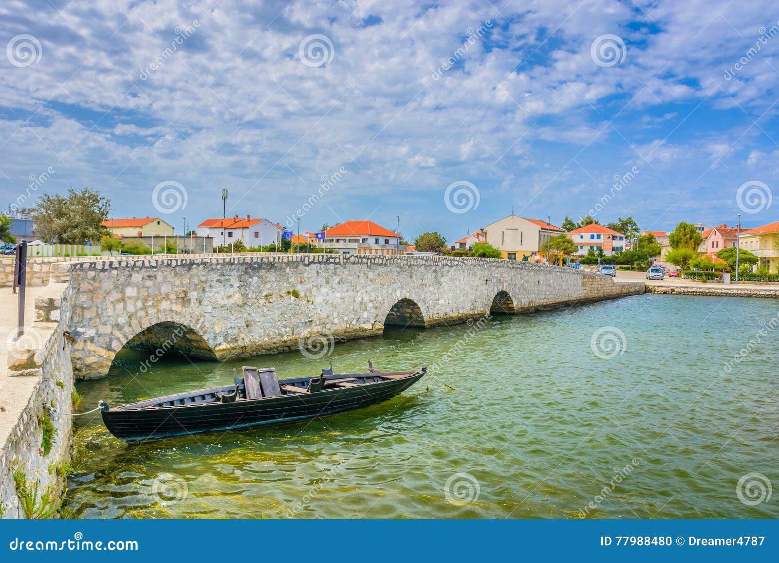 Bridge in Town Nin, Croatia. Stock Photo - Image of croatian ...