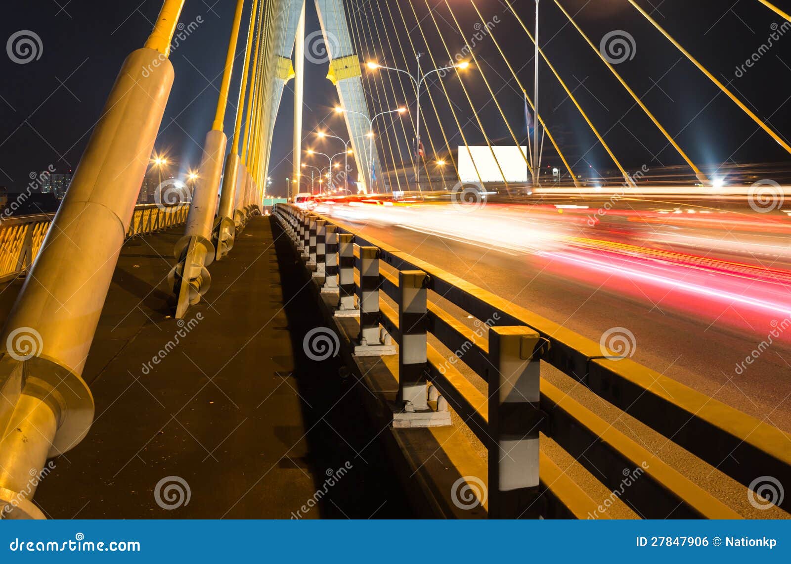 Bridge with traffic stock photo. Image of barrier, action - 27847906