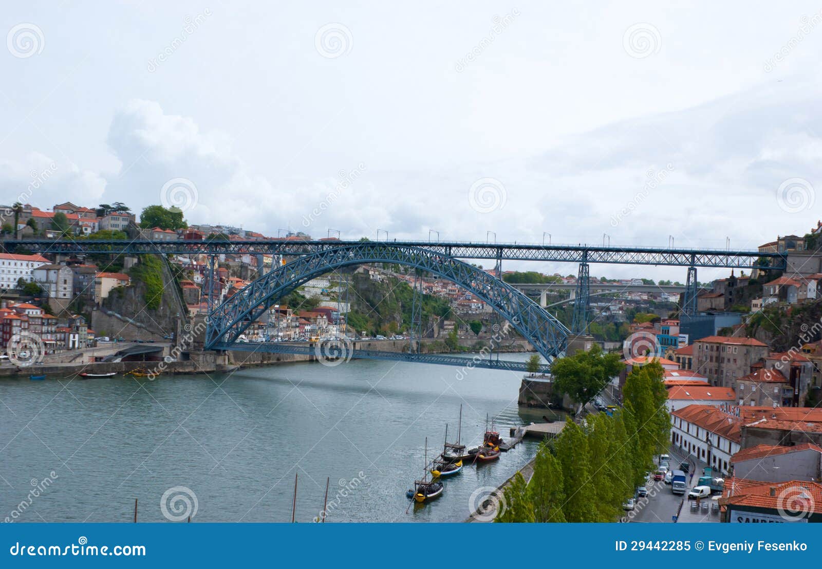 The Bridge between Two Cities Stock Image - Image of city, landmark ...