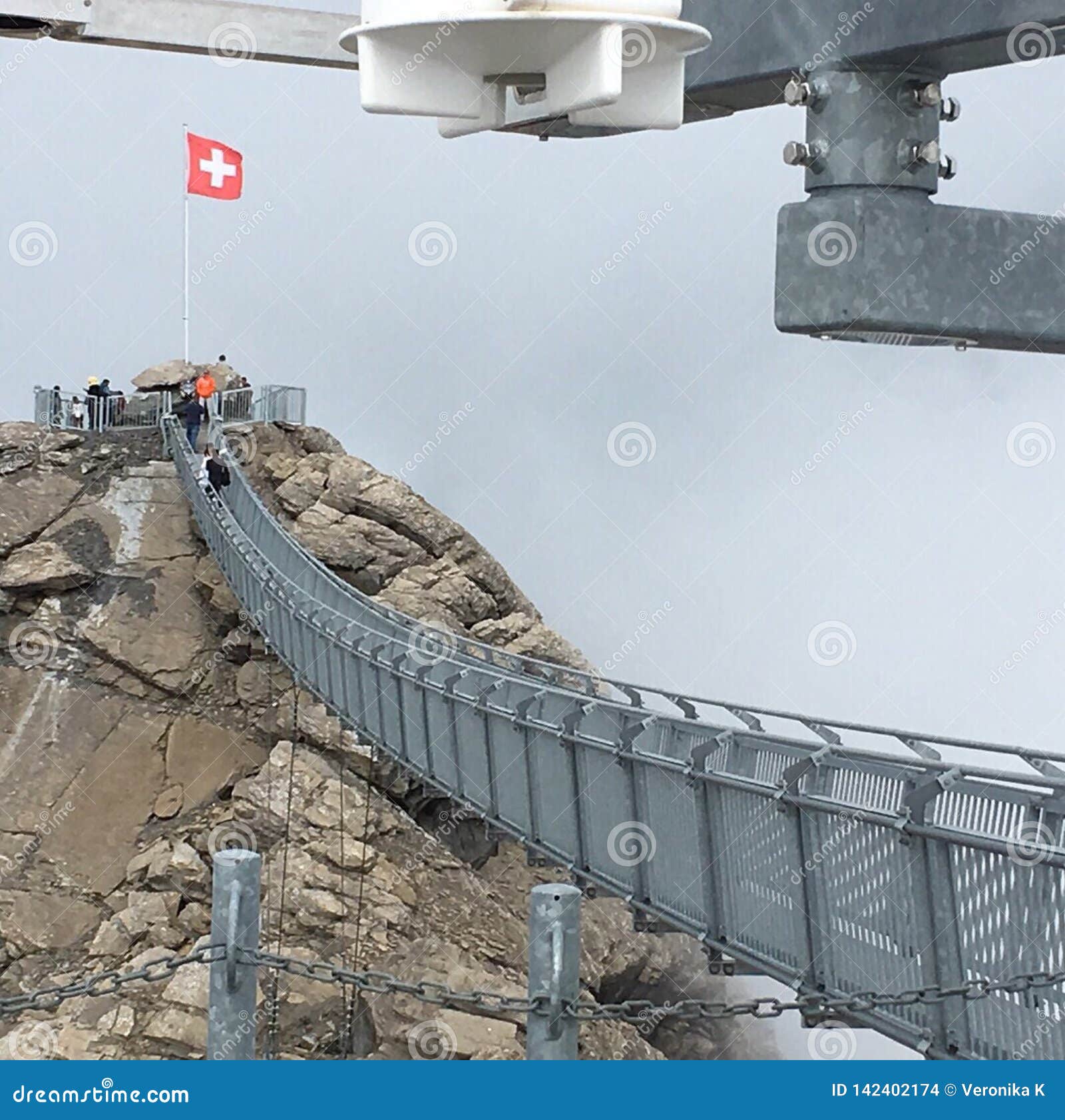 Bridge between Two Peaks; Glacier 3000; Switzerland Stock Photo - Image ...