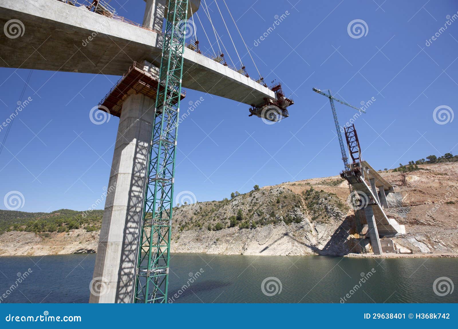 Bridge under construction stock image. Image of structure - 29638401