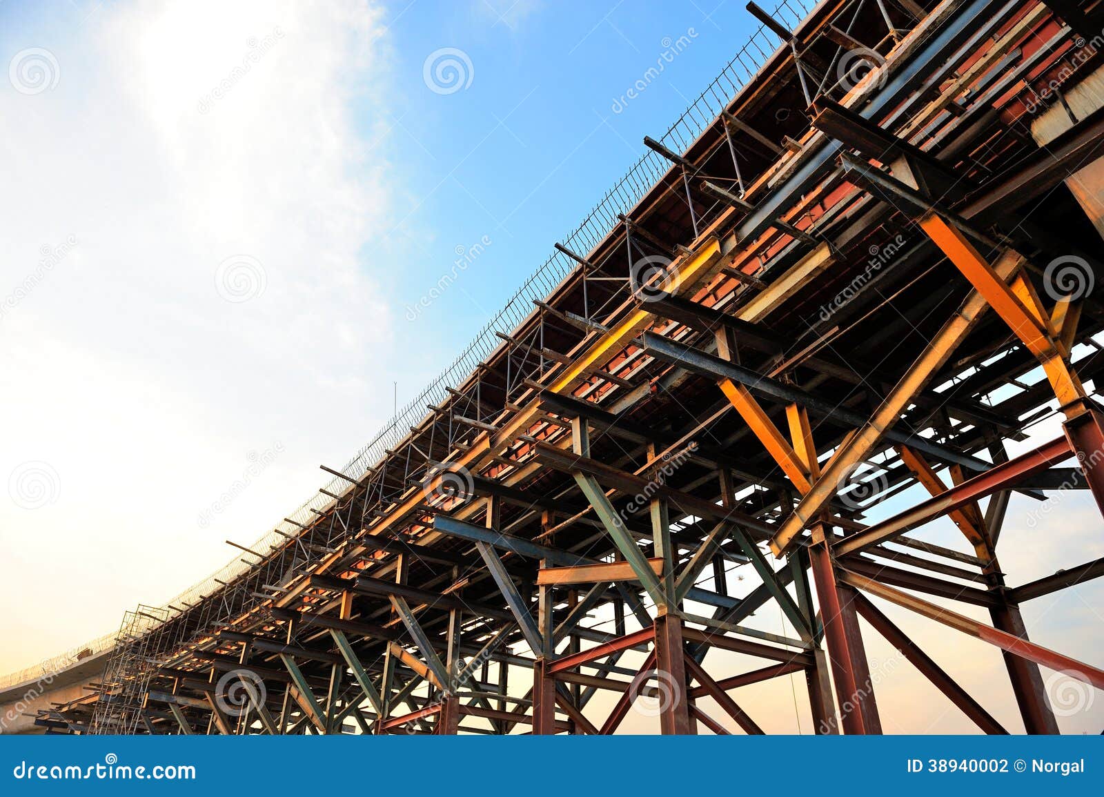 Bridge under construction stock photo. Image of concrete - 38940002
