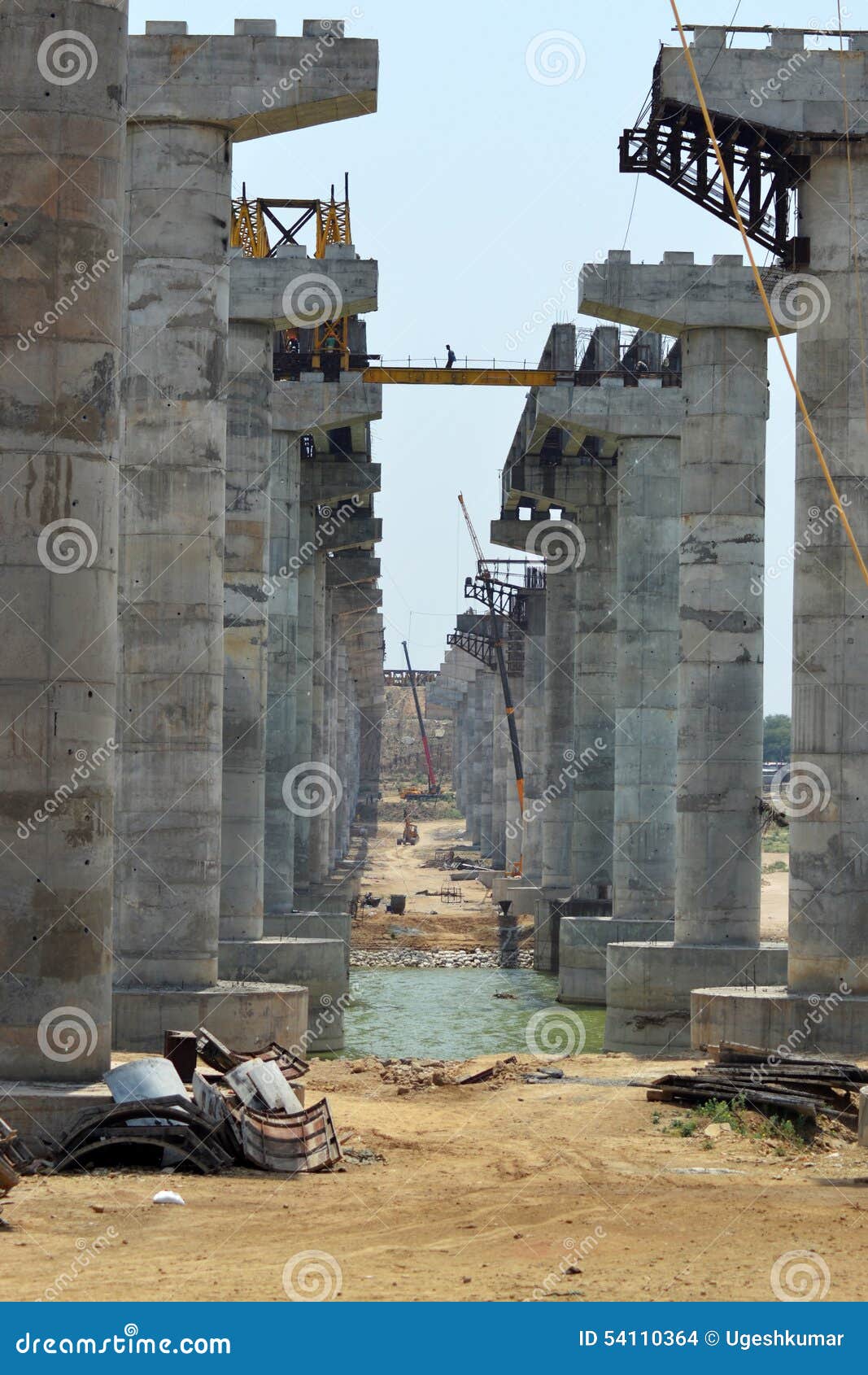 Bridge under construction stock photo. Image of chambal - 54110364