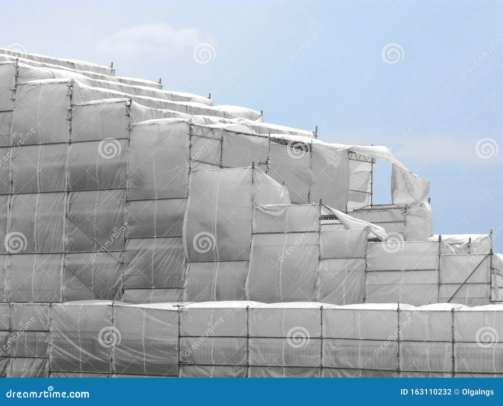 Bridge Under the Construction Grid Stock Photo - Image of fragment ...