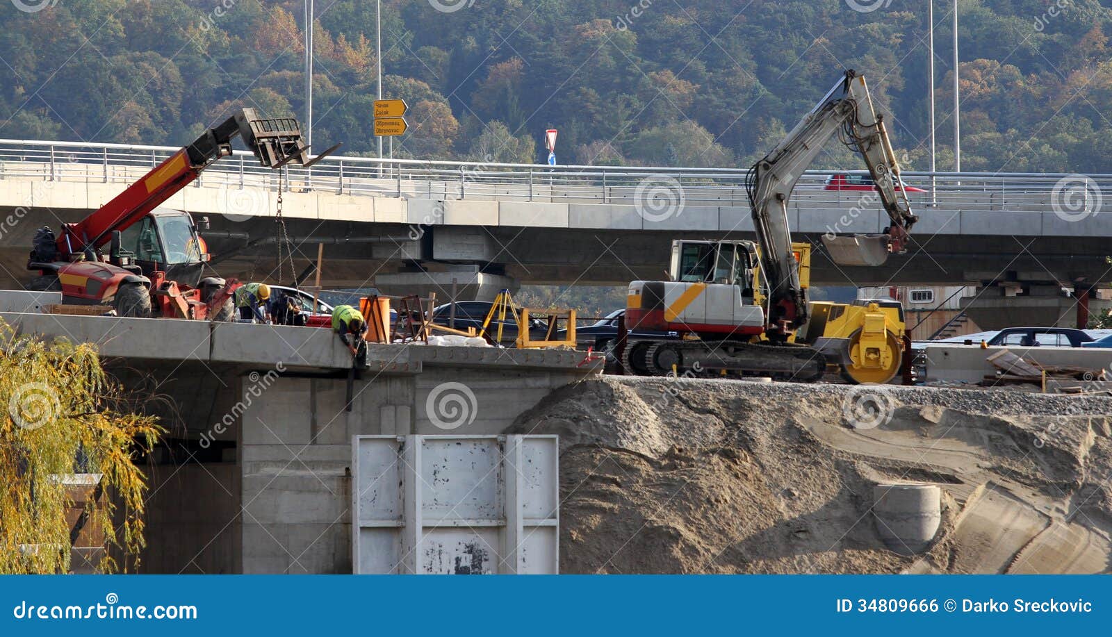 Bridge under construction stock photo. Image of construction - 34809666