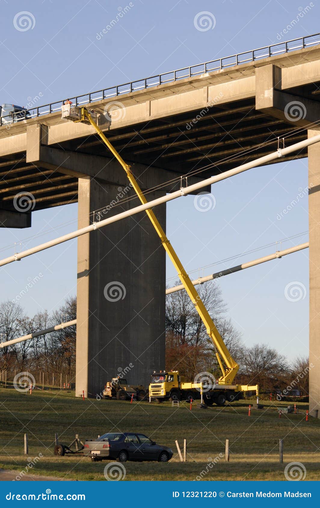 Bridge under repairs stock photo. Image of working, denmark - 12321220
