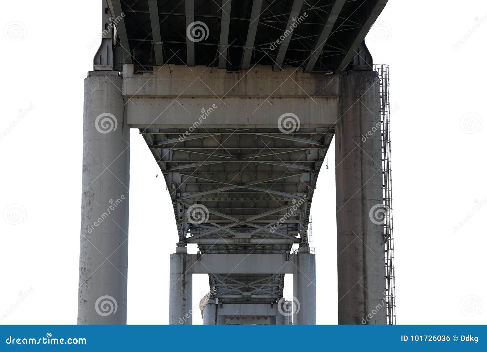 Bridge Underside on White Background Stock Photo - Image of engineering ...