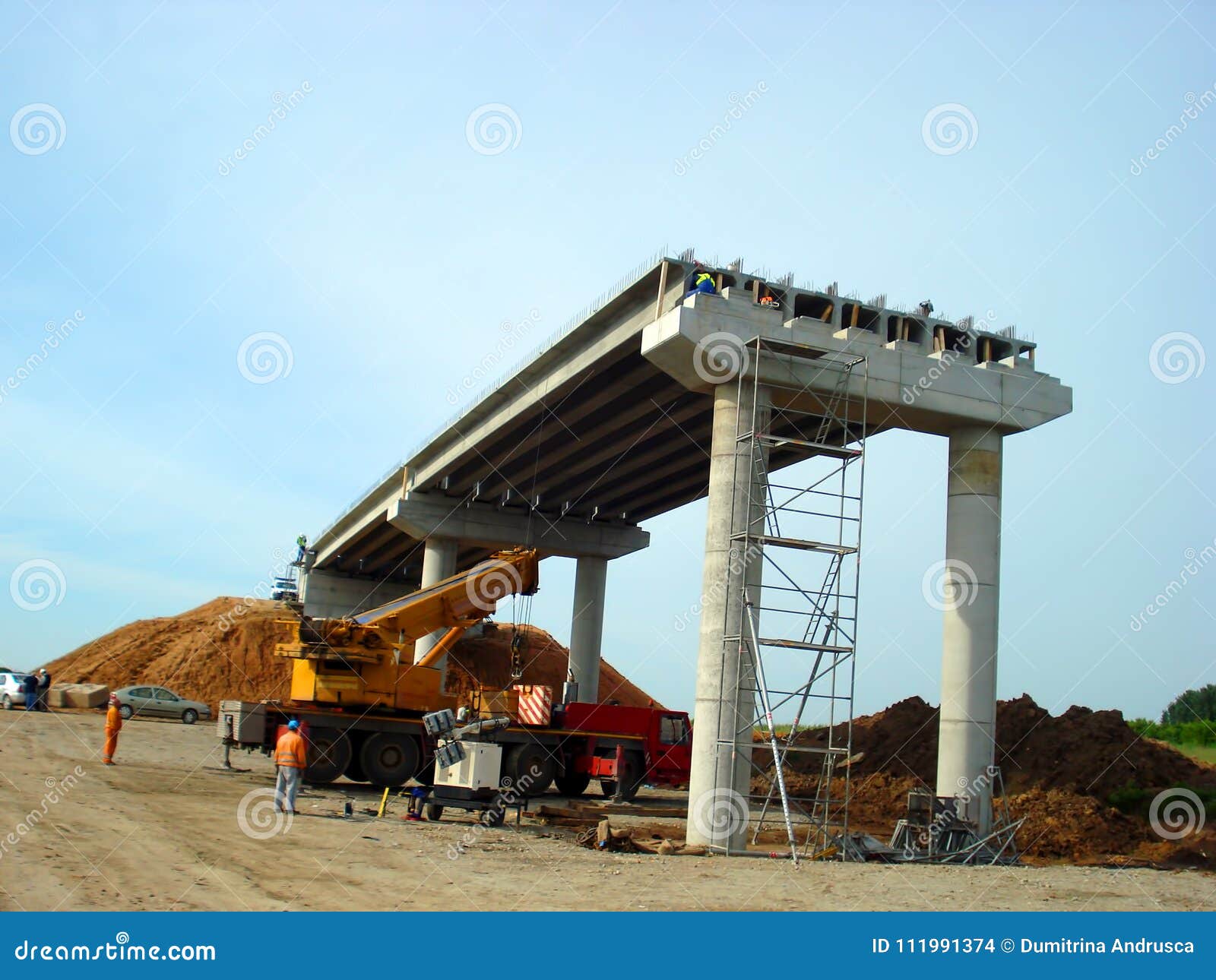 Bridge is unfinished editorial stock image. Image of road - 111991374