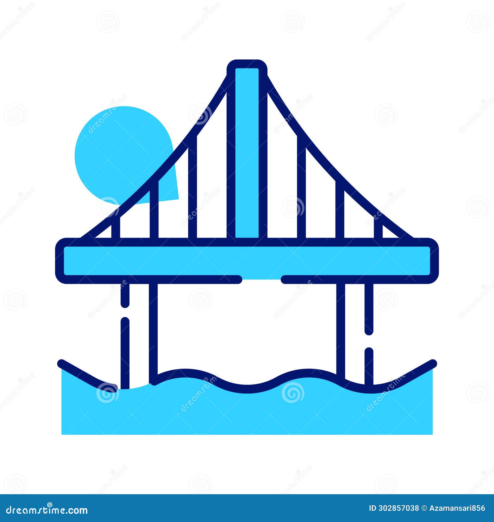 Bridge Vector Design, Isolated on White Background Stock Vector ...