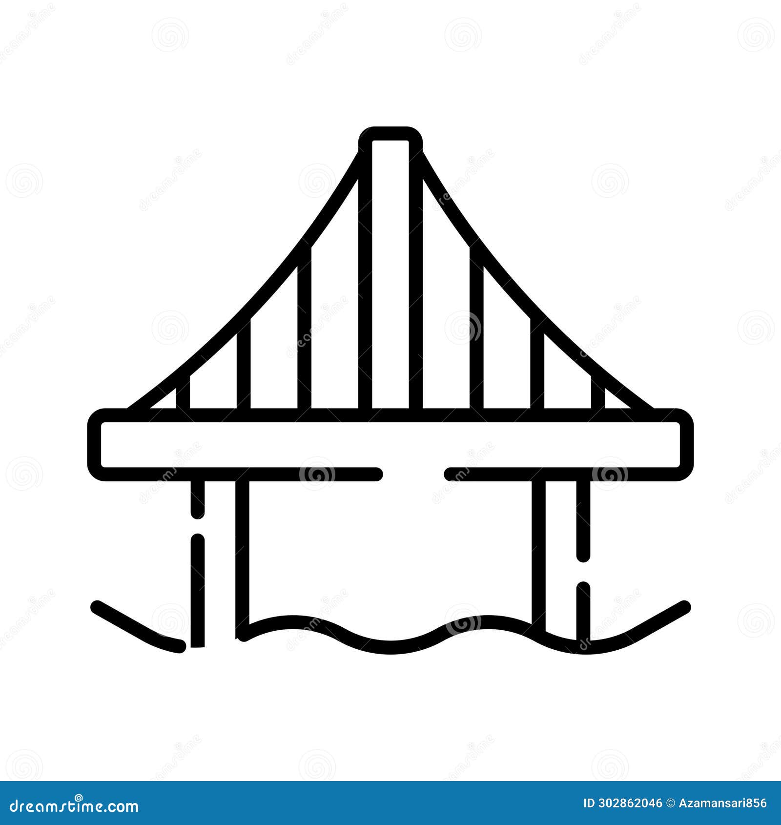 Bridge Vector Design, Isolated on White Background Stock Vector ...