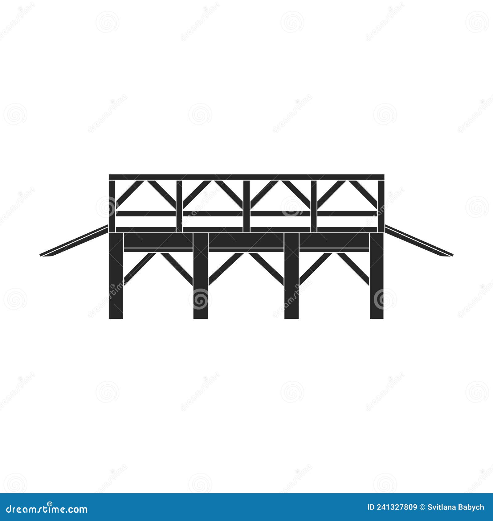 Bridge Vector Icon.Black Vector Icon Isolated on White Background ...