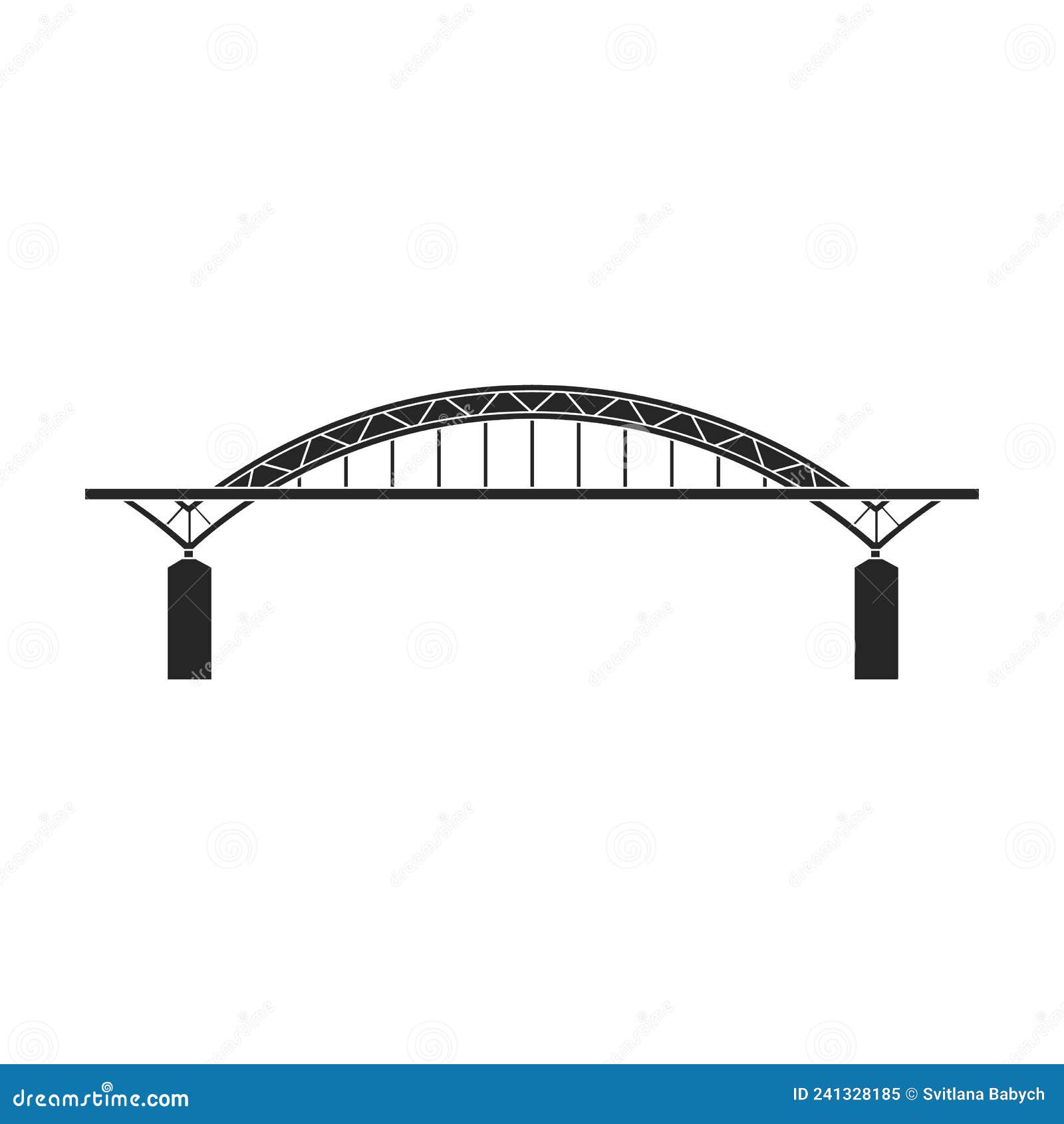 Bridge Vector Icon.Black Vector Icon Isolated on White Background ...