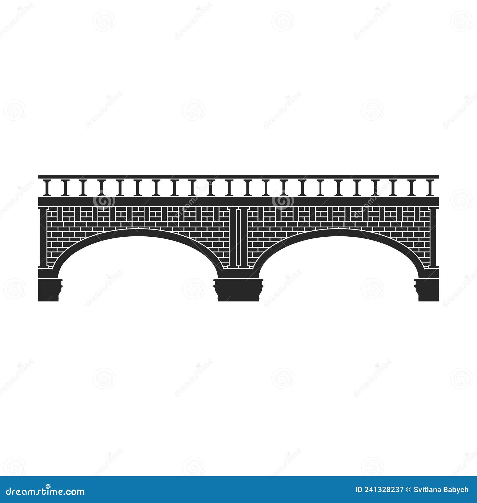 Bridge Vector Icon.Black Vector Icon Isolated on White Background ...