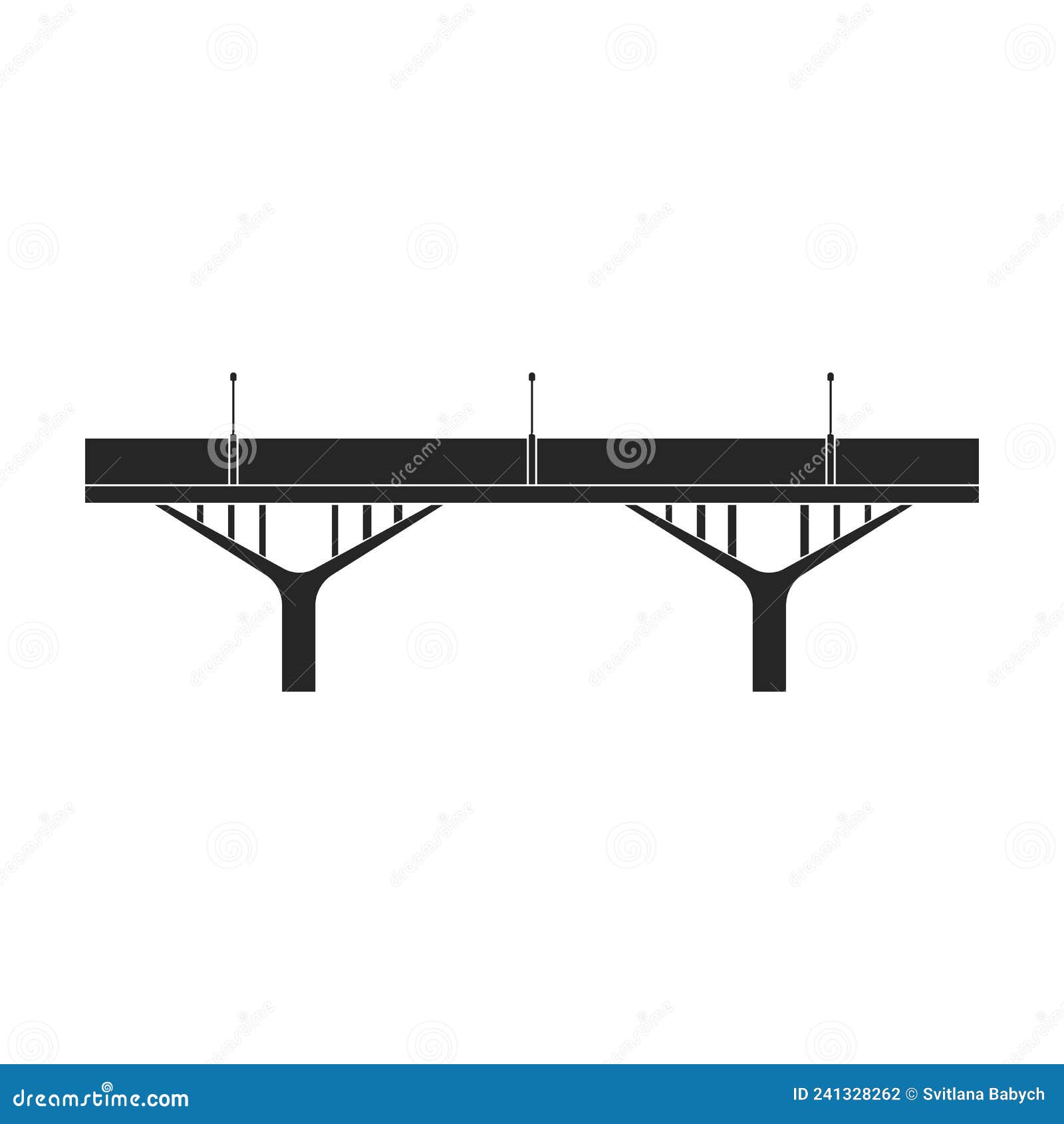 Bridge Vector Icon.Black Vector Icon Isolated on White Background ...