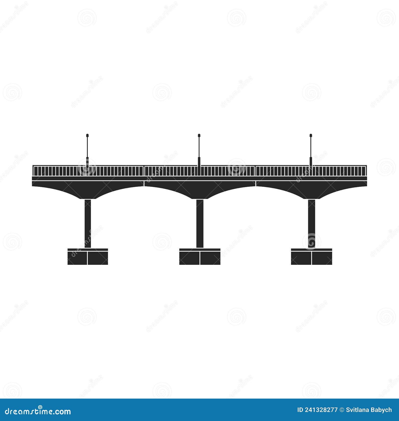 Bridge Vector Icon.Black Vector Icon Isolated on White Background ...