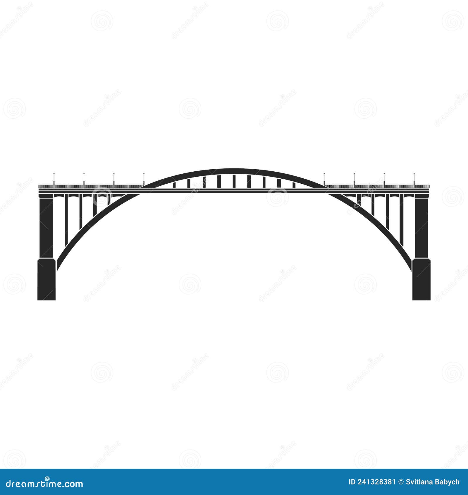 Bridge Vector Icon.Black Vector Icon Isolated on White Background ...