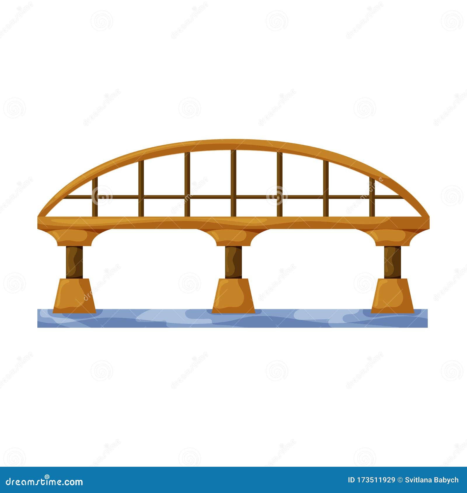 Bridge Vector Icon.Cartoon Vector Icon Isolated on White Background ...