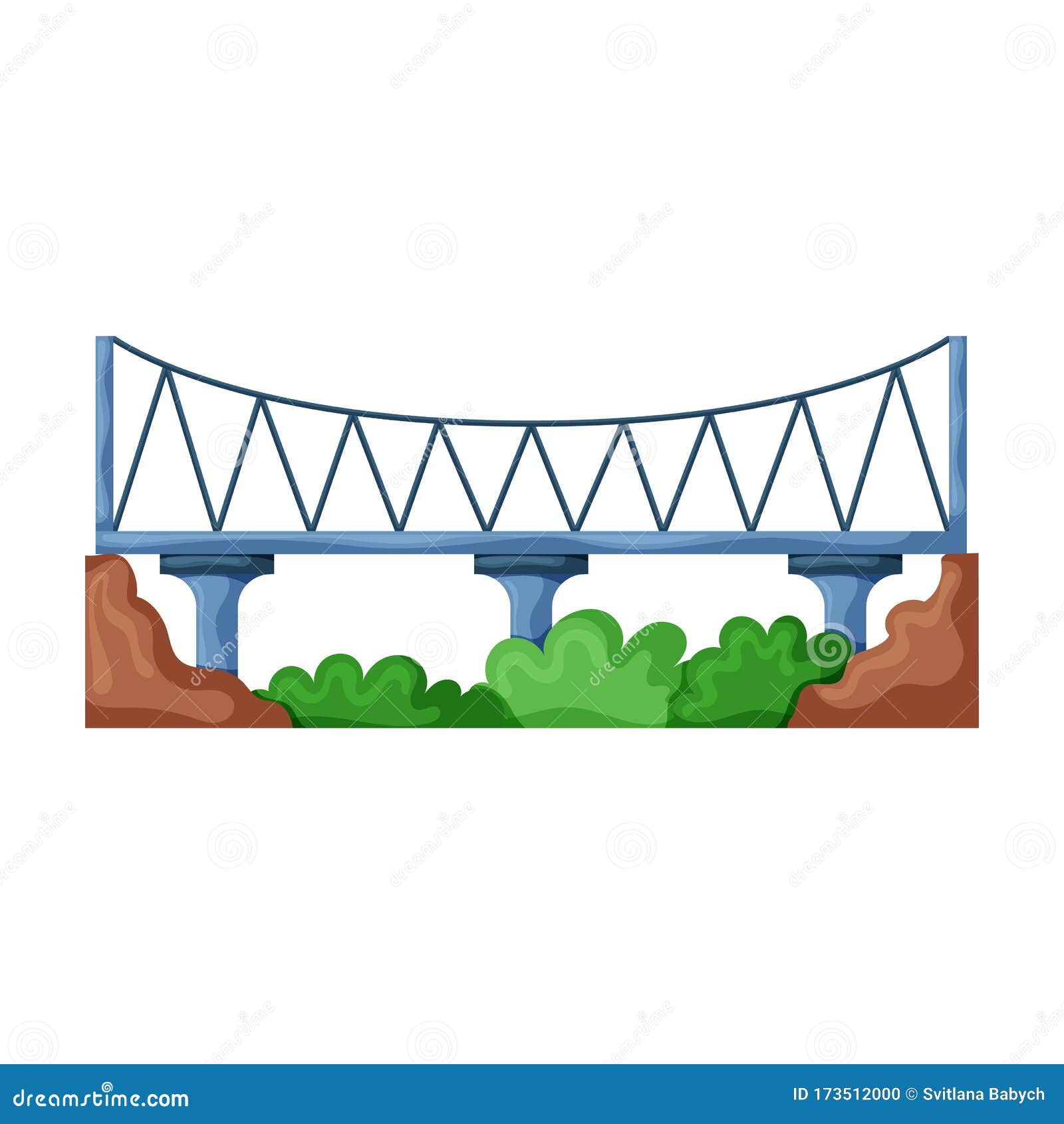 Bridge Vector Icon.Cartoon Vector Icon Isolated on White Background ...