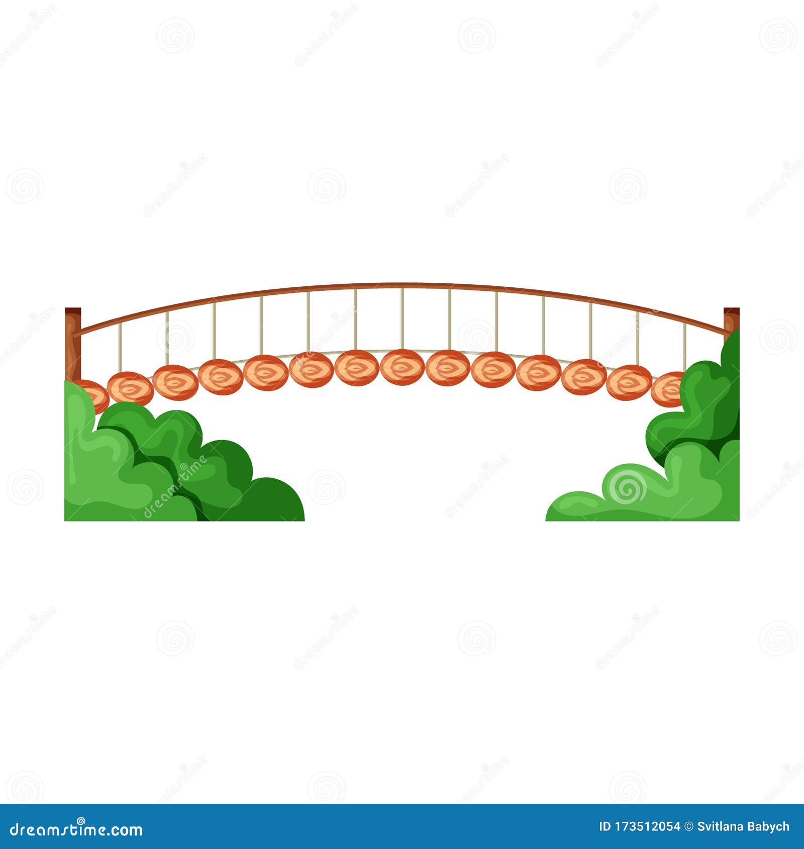 Bridge Vector Icon.Cartoon Vector Icon Isolated on White Background ...
