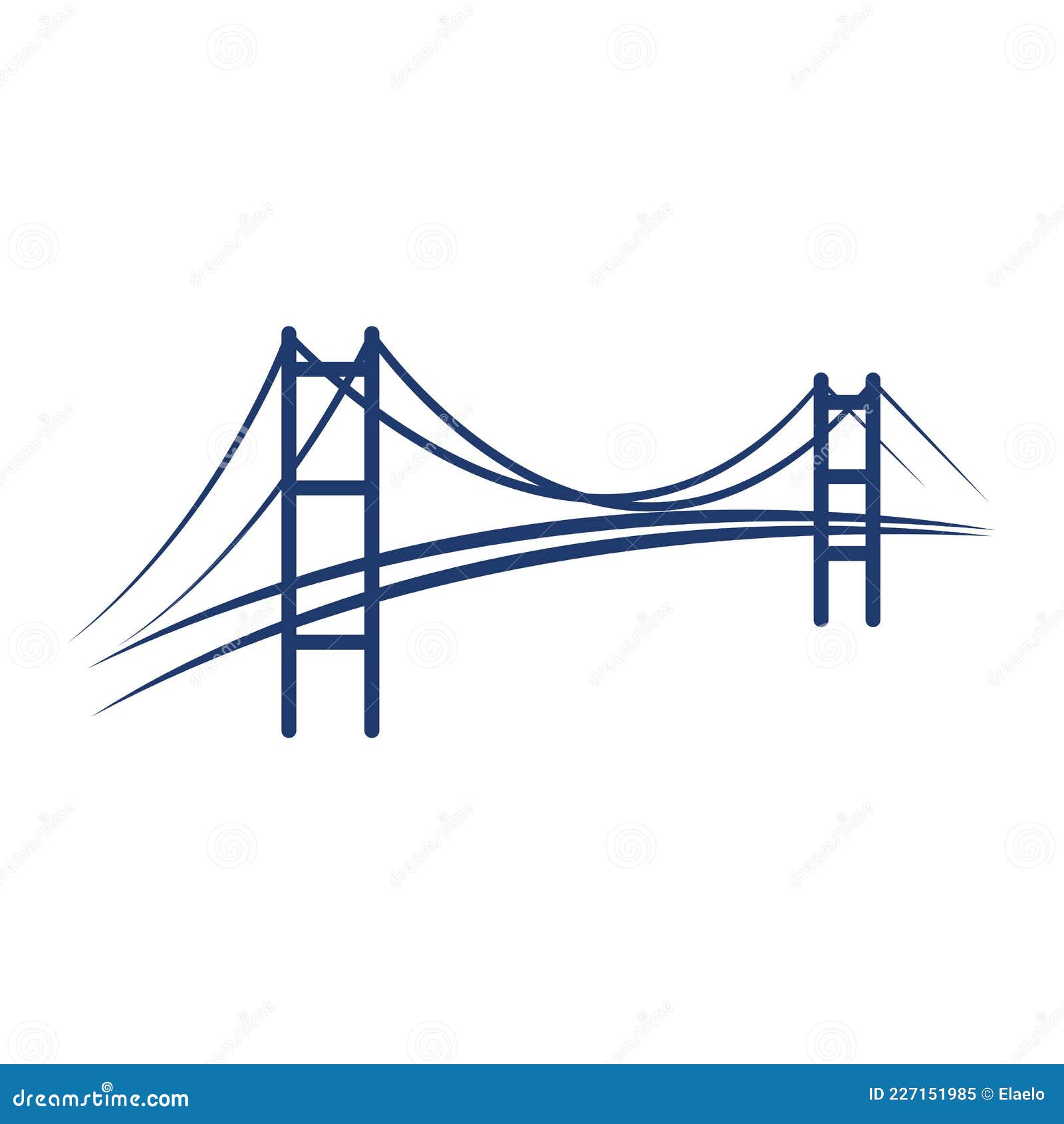 Bridge Vector Icon Illustration Stock Vector - Illustration of ...