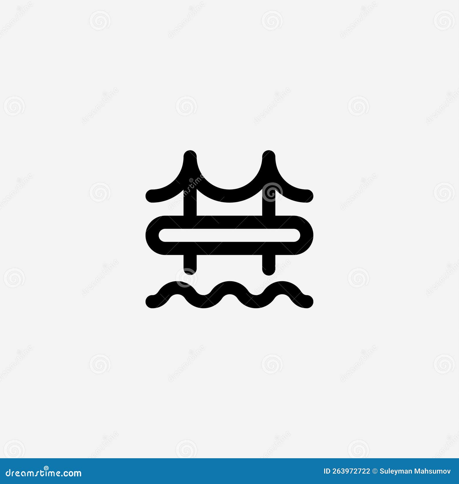 Bridge Vector Icon Sign Symbol Stock Vector - Illustration of concept ...