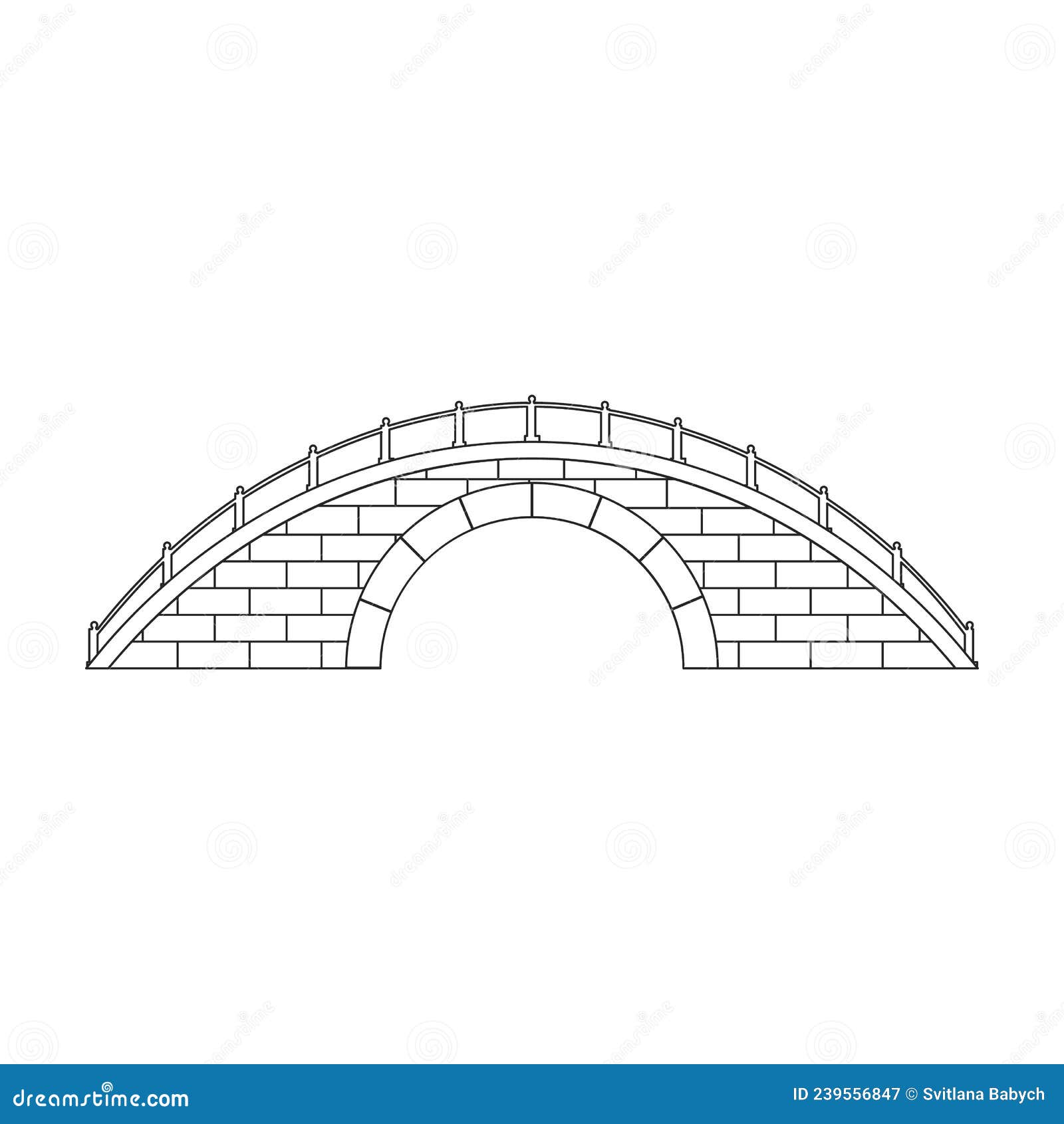Bridge Vector Iconz Outline Vector Icon Isolated on White Background ...