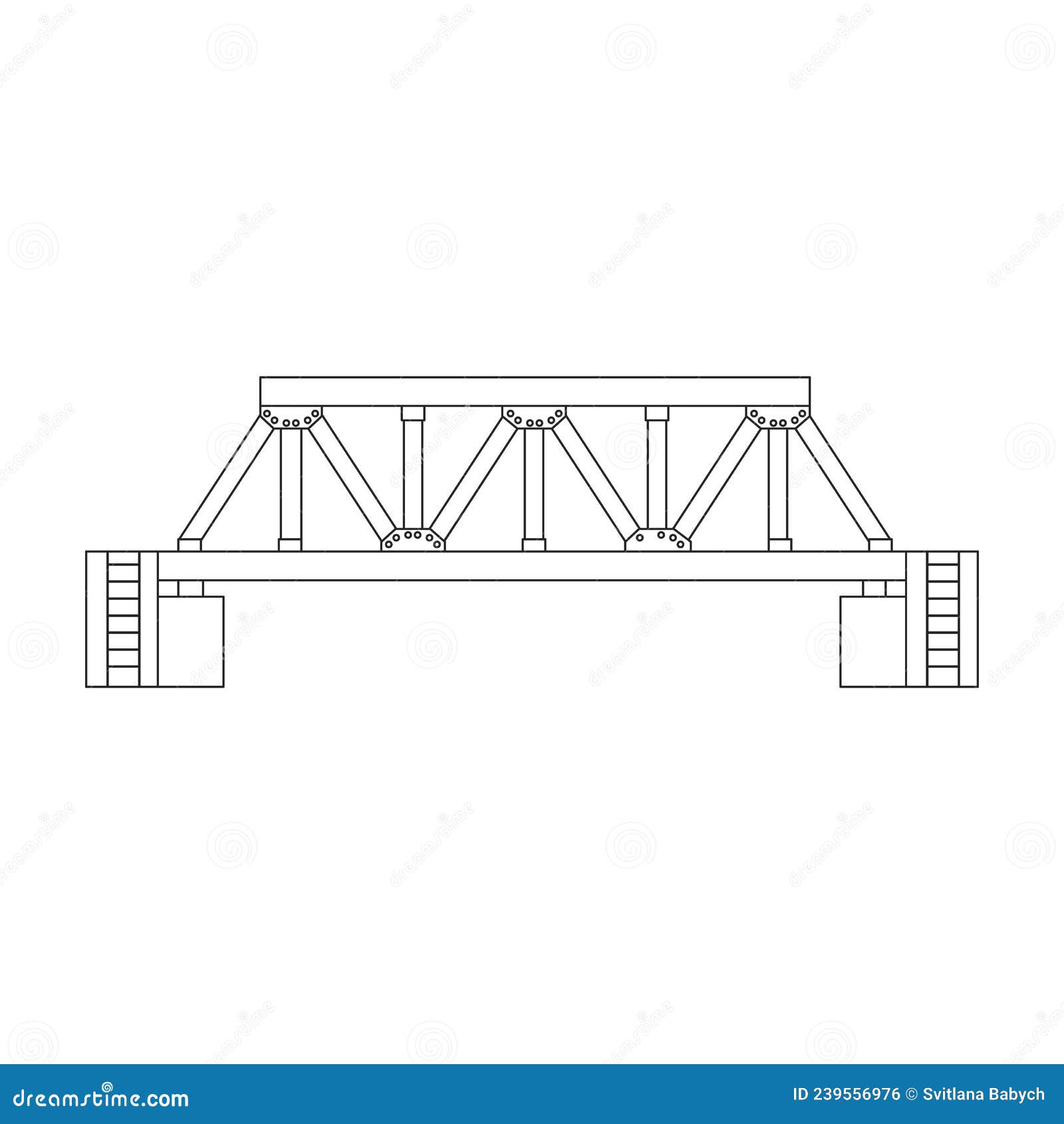 Bridge Vector Iconz Outline Vector Icon Isolated on White Background ...
