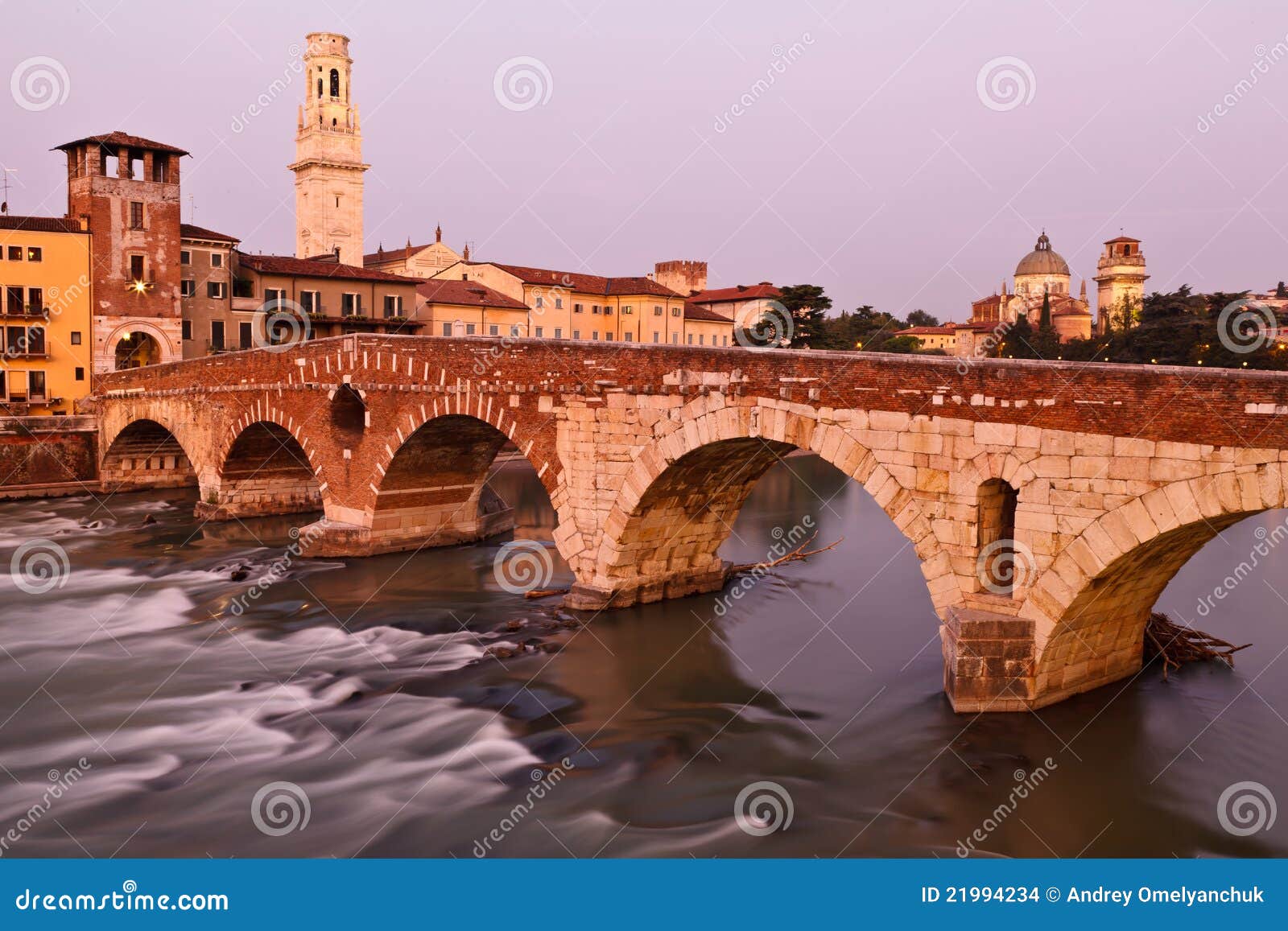 Bridge in Verona stock photo. Image of bridge, italy - 21994234