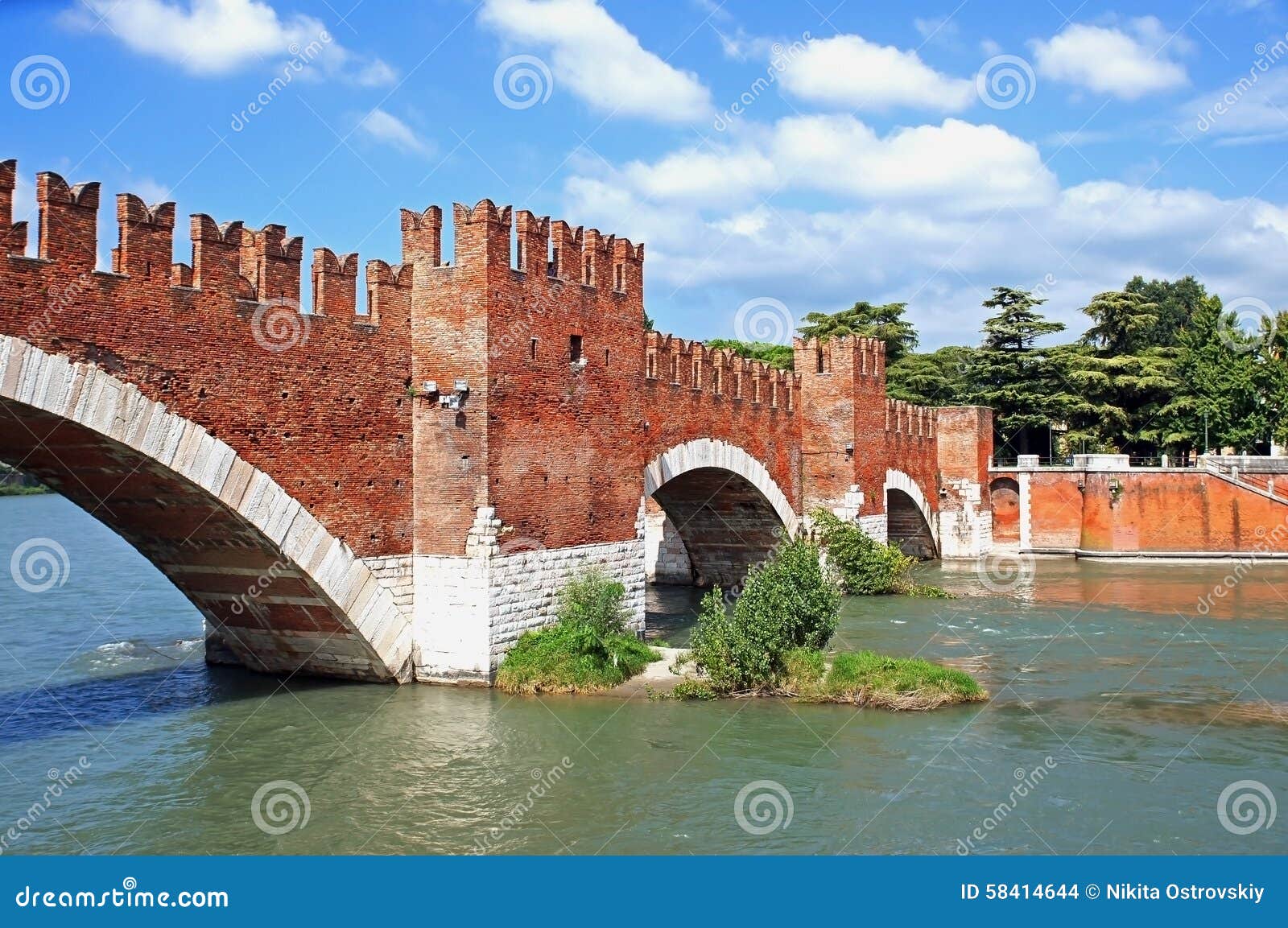 A bridge in Verona stock photo. Image of antique, adige - 58414644