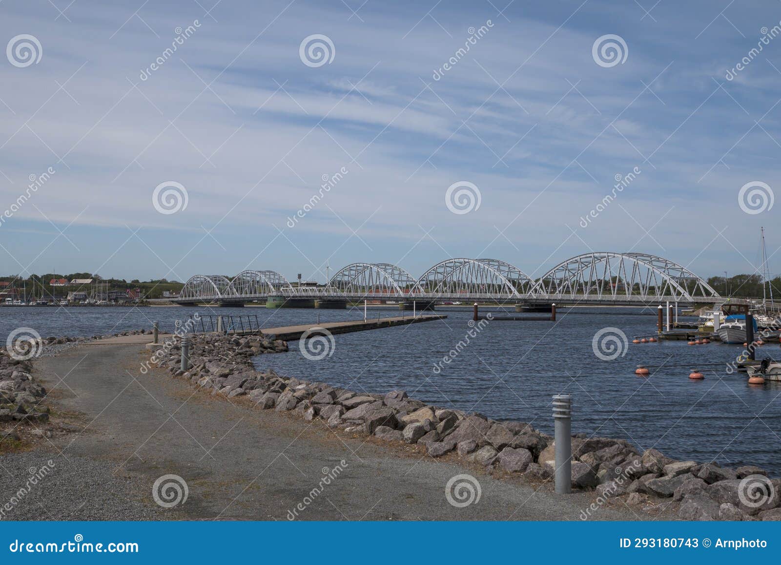 The Bridge at Vilsund stock image. Image of mors, city - 293180743